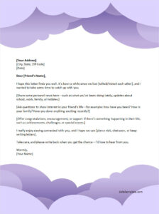 Free Editable Friendly Letter Template