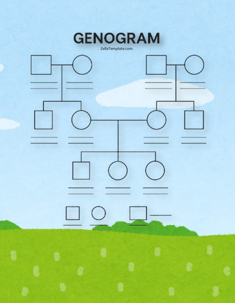 Free Printable Blank Genogram Template